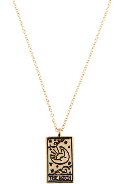 Lil'adore The Moon Ay Tarot Gold Kolye