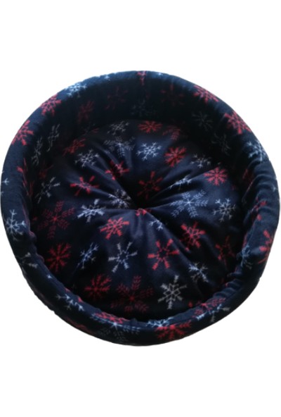 Home Kedi ve Köpekler Için Lacivert Yıldız Desenli Yatak 70 cm