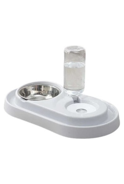 Miko Pet Mikopet Kedi Köpek Mama Su Kabı-Gri