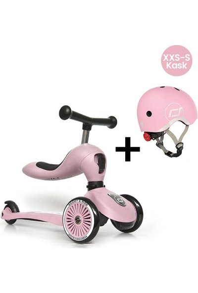 Scoot And Ride Highwaykick 1 Scooter + Kask Xxs-S Pembe 96270-96323 Scoot And Ride Highwaykick 1 Scooter + Kask Xxs-S Pembe 96270-96323