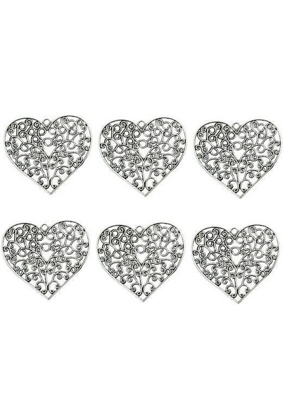 Tahan 3x6 Adet Tibet Gümüş Ekstra Büyük Telkari Kalp Kolye Kolye Charms 3 Adet (Yurt Dışından) Tahan 3x6 Adet Tibet Gümüş Ekstra Büyük Telkari Kalp Kolye Kolye Charms 3 Adet (Yurt Dışından)