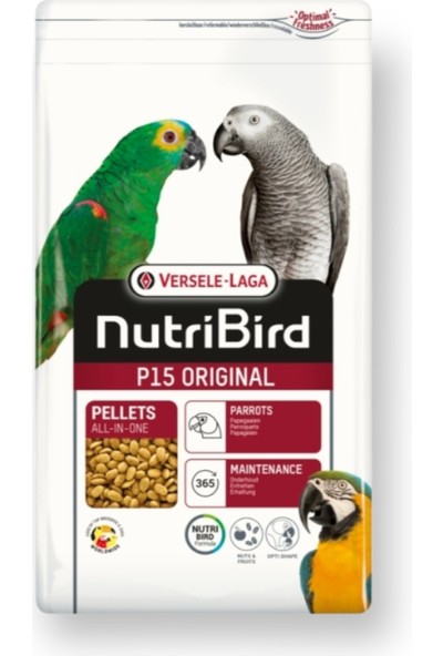 Versele Laga Nutribird P15 Original Pelet Yem, 1kg orijinal paket Versele Laga Nutribird P15 Original Pelet Yem, 1kg orijinal paket