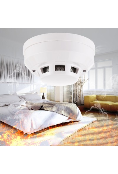 Generic Kırmızı LED Göstergesi ile Fotoelektrik Duman Dedektörü Beyaz (Yurt Dışından)