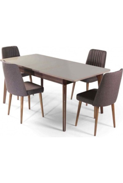 Bubu Home Aksu Yemek Masası 4 Adet Sandalye Bubu Home Aksu Yemek Masası 4 Adet Sandalye