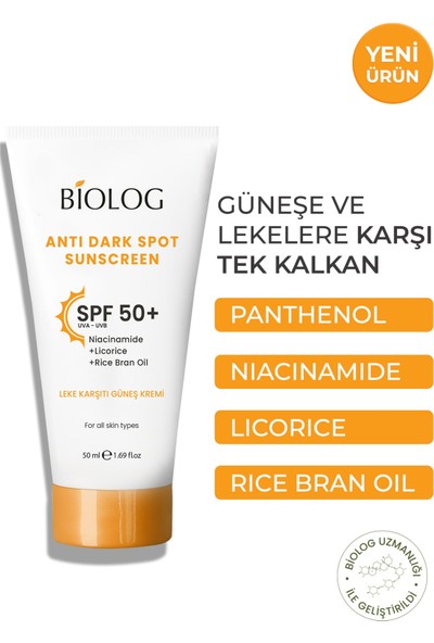 Biolog Leke Giderici Etkili Spf 50+ Güneş Kremi 50 ml