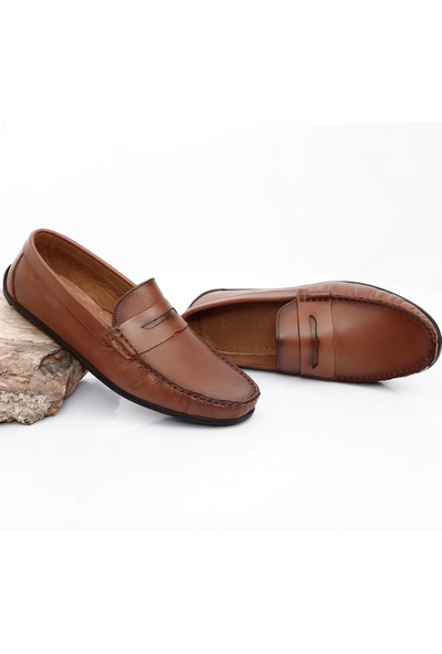 Gönderi(R) Gön Hakiki Deri Yuvarlak Burun Loafer Günlük Erkek Ayakkabı 31711