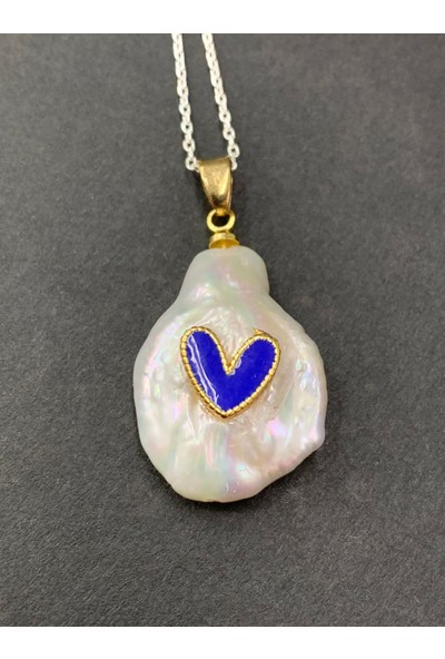 Duran Takı Tasarım Inci Doğal Taşlı Gümüş Kolye Duran Takı Tasarım Inci Doğal Taşlı Gümüş Kolye