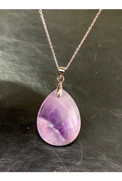 Duran Takı Tasarım Ametist Doğal Taşlı Gümüş Kolye Duran Takı Tasarım Ametist Doğal Taşlı Gümüş Kolye