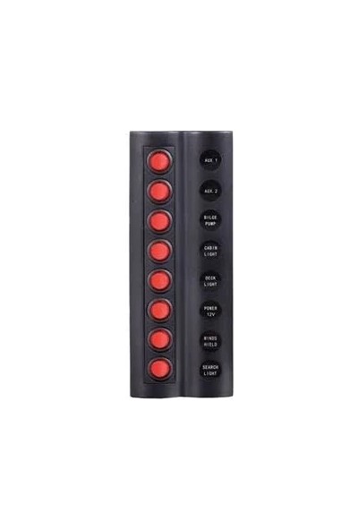 Kartal Marin Marin Switch Panel Otomatik Sigortalı & Işıklı 8 Li Kartal Marin Marin Switch Panel Otomatik Sigortalı & Işıklı 8 Li