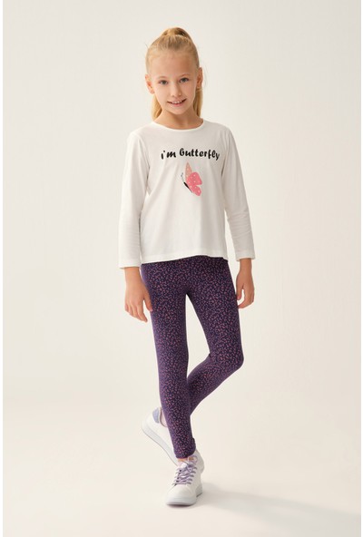 Dagi Lacivert Baskılı Tayt