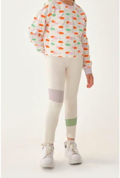 Dagi Ekru Baskılı Tayt Dagi Ekru Baskılı Tayt