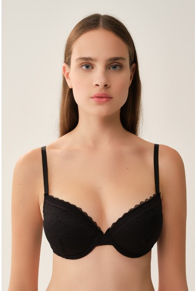 Dagi Siyah Dolgusuz Kaplı Sütyen
