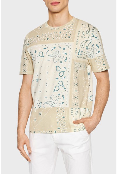 Boss Desenli Regular Fit Bisiklet Yaka % 100 Pamuk T Shirt Erkek T Shirt 50466775 271 Boss Desenli Regular Fit Bisiklet Yaka % 100 Pamuk T Shirt Erkek T Shirt 50466775 271