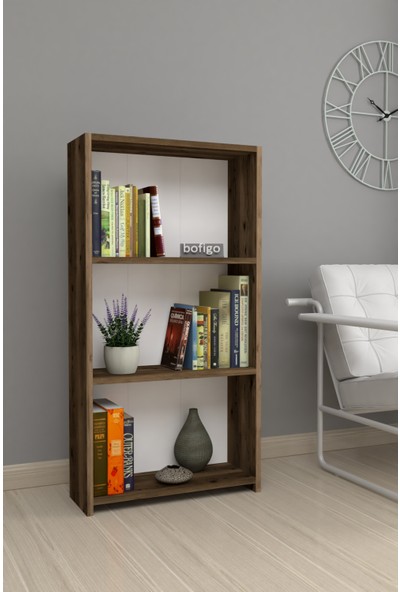 Bofigo Dekoratif 3 Raflı Kitaplık Modern Kitaplık Lidya