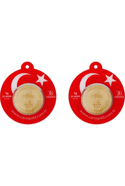 Tuğrul Kuyumculuk 2 Adet 1 gr 22 Ayar Gram Altın Tuğrul Kuyumculuk 2 Adet 1 gr 22 Ayar Gram Altın