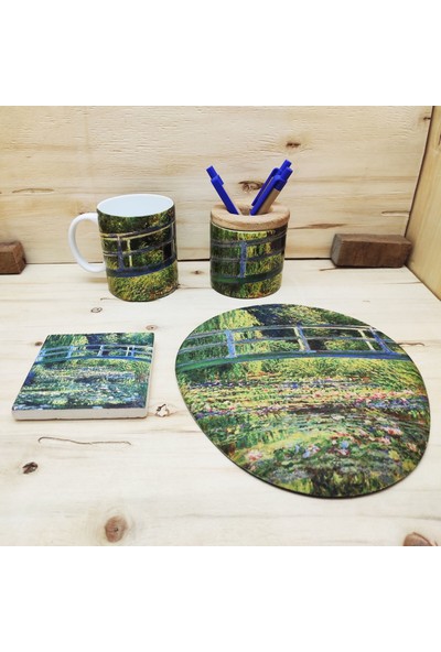 Harikapoli Claude Monet Set 2 - Kupa-Mousepad-Traverten Bardak Altlığı-Kalemlik 1 Harikapoli Claude Monet Set 2 - Kupa-Mousepad-Traverten Bardak Altlığı-Kalemlik 1