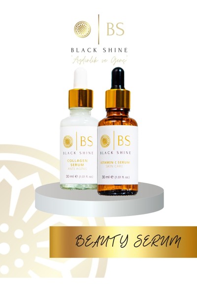 Black Shine Collagen Serum 30 ml + Vıtamin C Serum 30 ml - %20