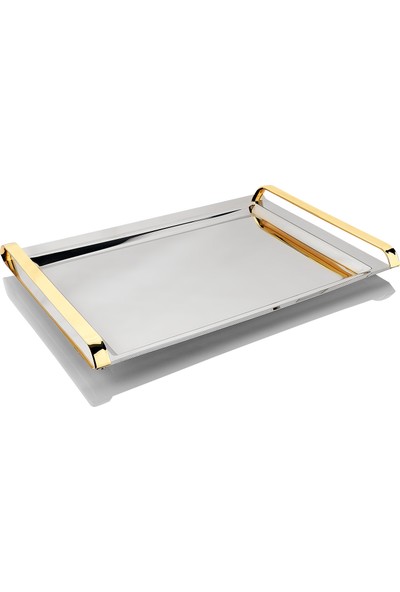 Schafer Glorios Büyük Boy 1 Parça Altın Çelik Tepsi