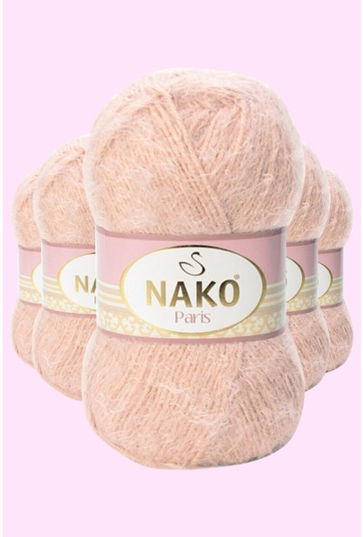 Nako 5 Adet Paris El Örgü Ipi Yünü Pudra 10390 Nako 5 Adet Paris El Örgü Ipi Yünü Pudra 10390