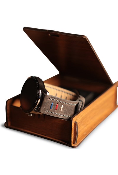 Vagave Huawei Watch Crazy Deri Kordon Gt/gt2/gt3 46 mm - 22 mm Üç Ipli