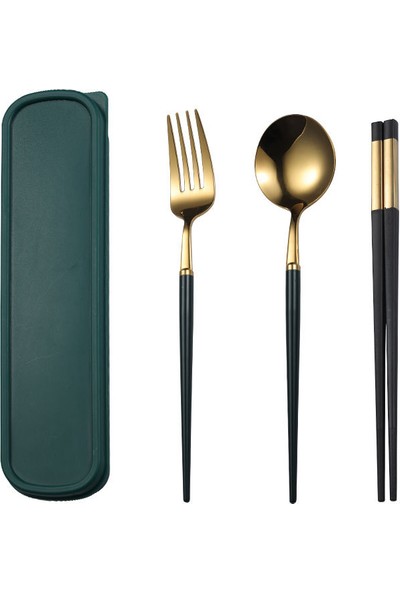 Love Home 304 Paslanmaz Çelik Portatif Sofra Takımı Portekiz Serisi Renkli (Yurt Dışından)