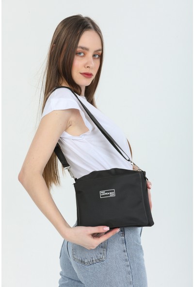 Irk Çok Gözlü Siyah Kadın Çapraz Çanta