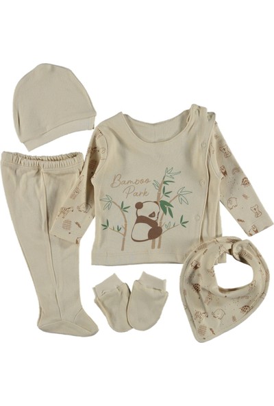 Nenny Baby Organik 5 Parça Zıbın Set Bambo Park Hastane Çıkış NB600