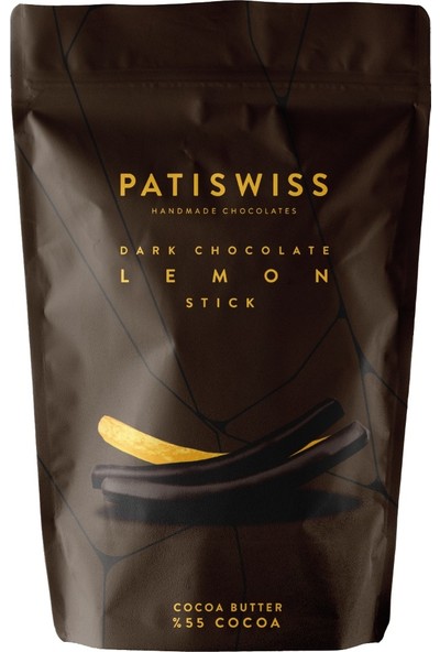 Patiswiss Bitter Çikolata Kaplı Limon Çubukları 80 gr