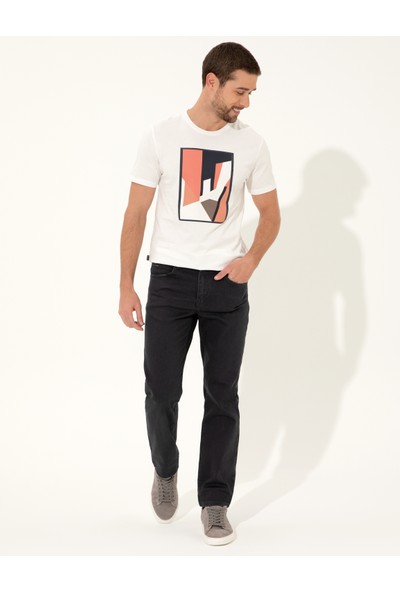 Pierre Cardin Antrasit Straight Fit Denim Pantolon 50247780-VR006