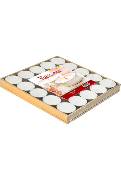 Villarosso Yuvarlak Tealıght Mum 50 Li 1 Paket