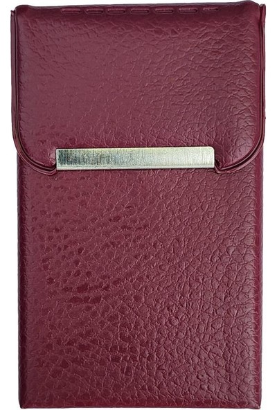 PremiumQuality Slim Mıknatıslı Bordo Deri Sigara Taşıma Kabı/kutusu PremiumQuality Slim Mıknatıslı Bordo Deri Sigara Taşıma Kabı/kutusu