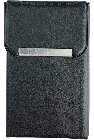PremiumQuality Slim Mıknatıslı Siyah Deri Sigara Taşıma Kabı/kutusu PremiumQuality Slim Mıknatıslı Siyah Deri Sigara Taşıma Kabı/kutusu