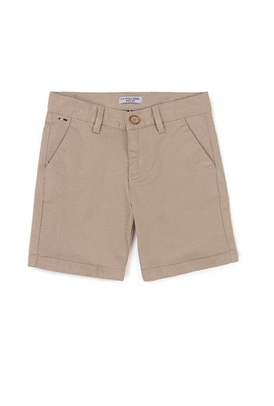 U.S. Polo Assn. Erkek Çocuk Bej Dokuma Bermuda Capri U.S. Polo Assn. Erkek Çocuk Bej Dokuma Bermuda Capri