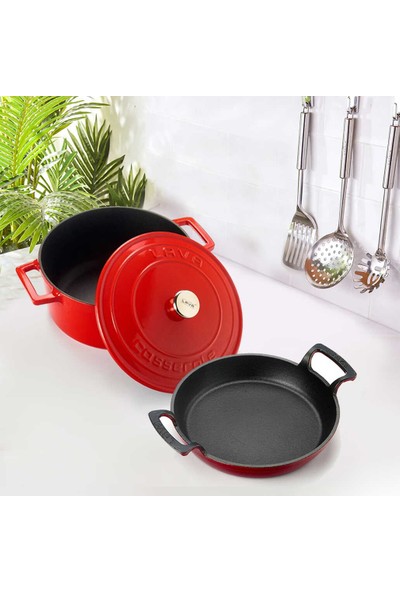 Lava İkili Döküm Demir 20 cm Sahan + 22 cm Tencere Seti Lava İkili Döküm Demir 20 cm Sahan + 22 cm Tencere Seti