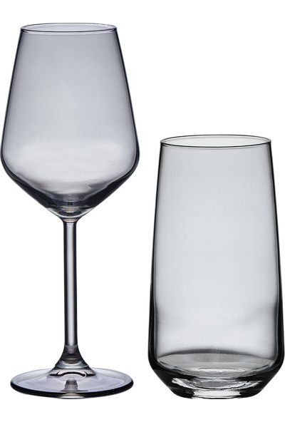 Korkmaz Flowers Füme 24 Parça Bardak Seti Korkmaz Flowers Füme 24 Parça Bardak Seti