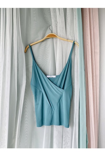 Retrobird Kruvaze Bluz Kadın Turkuaz