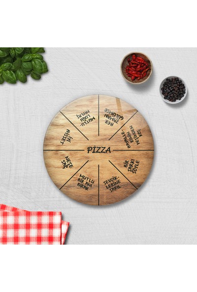 Decorita Ahşap Görünüm Mottolu Pizza Tabağı 32 cm Decorita Ahşap Görünüm Mottolu Pizza Tabağı 32 cm