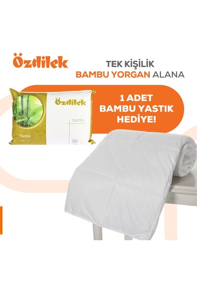 Özdilek Çift Kişilik Bambu Yorgan 2 Adet Bambu Yastık Hediyeli Özdilek Çift Kişilik Bambu Yorgan 2 Adet Bambu Yastık Hediyeli