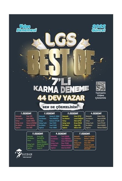 LGS Best Of 7'li Karma Deneme 44 Dev Yazar 2022 Baskı LGS Denemesi LGS Best Of 7'li Karma Deneme 44 Dev Yazar 2022 Baskı LGS Denemesi