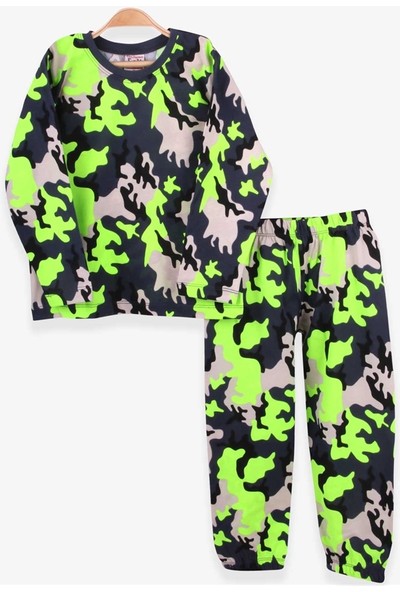 Breeze Erkek Çocuk Pijama Takımı Kamuflaj Desenli Neon Yeşil Pamuk Soft (4-8 Yaş) Breeze Erkek Çocuk Pijama Takımı Kamuflaj Desenli Neon Yeşil Pamuk Soft (4-8 Yaş)