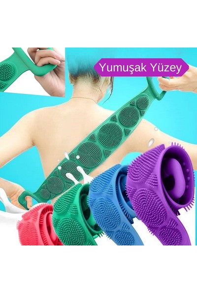 Kobal Business Çift Taraflı Banyo Hamam Lifi Silikon Masajlı Yumuşak Duş Lifi Uzun Ömürlü Hazır Banyo Kesesi- Kobal Business Çift Taraflı Banyo Hamam Lifi Silikon Masajlı Yumuşak Duş Lifi Uzun Ömürlü Hazır Banyo Kesesi-