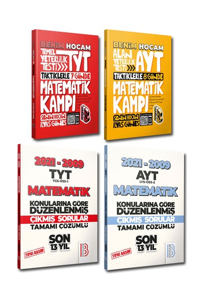 Benim Hocam Yayınları Tyt-Ayt Matematik Kamp ve Çıkmış Sorular Seti