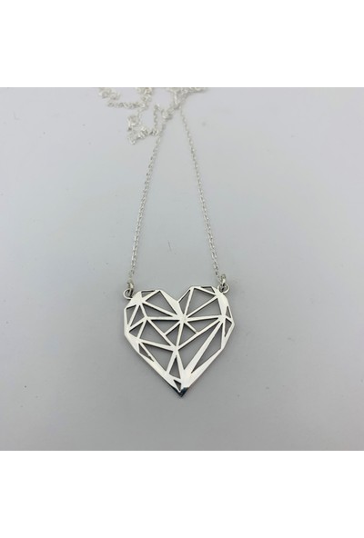 Butik Gümüş Gümüş Elmas Kolye (BG-KLY-790)