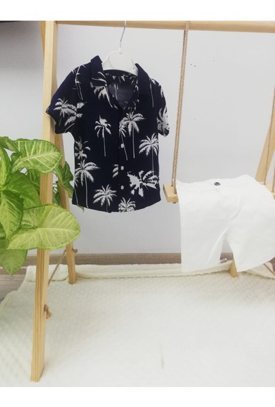 Kidex's Süprem Palmiye Baskılı 2 Li Takım