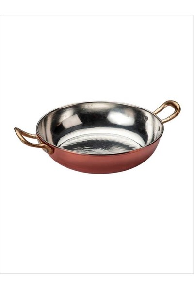 M3 Decorium Kalaylı Kalın Prinç Kulplu 20 cm Bakır Tava