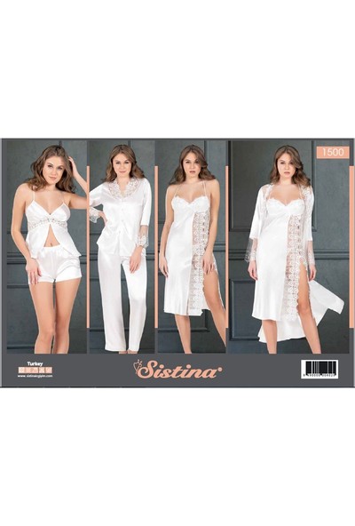 Duru Deniz 1500 Saten 6 Li Set Beyaz Duru Deniz 1500 Saten 6 Li Set Beyaz