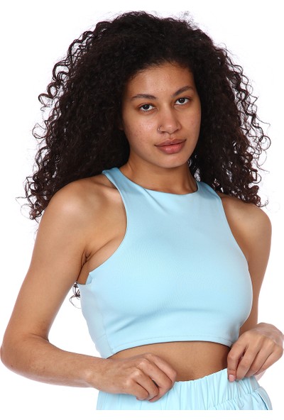 Çapraz Sırt Kadın Mavi Koşu Sporcu Sütyeni 22YKTP10D01-MAV