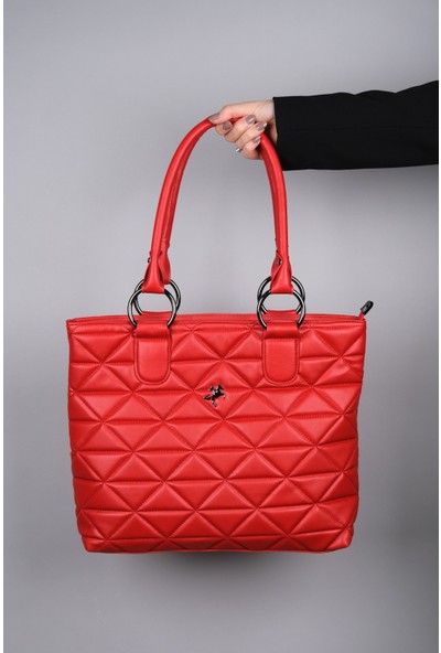 Luvi 1181 Kırmızı Kapiton Kadın Günlük Çanta