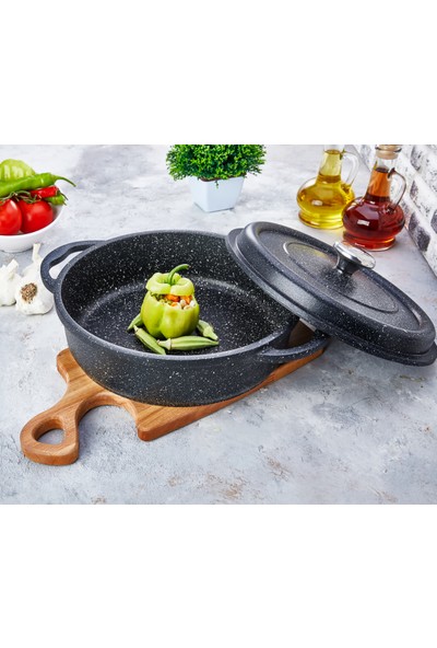 Polo Chef Focus Döküm Karnıyarık Tenceresi Basık Tencere 26 cm Polo Chef Focus Döküm Karnıyarık Tenceresi Basık Tencere 26 cm