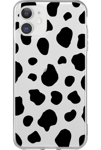 Caseland Apple iPhone 11 Uyumlu Dalmaçyalı Desenli Şeffaf Telefon Kılıfı